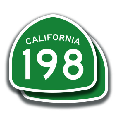 CALIFORNIA STATE ROUTE 198 STICKER 2 Decals Road Sign Bogo Highway | eBay