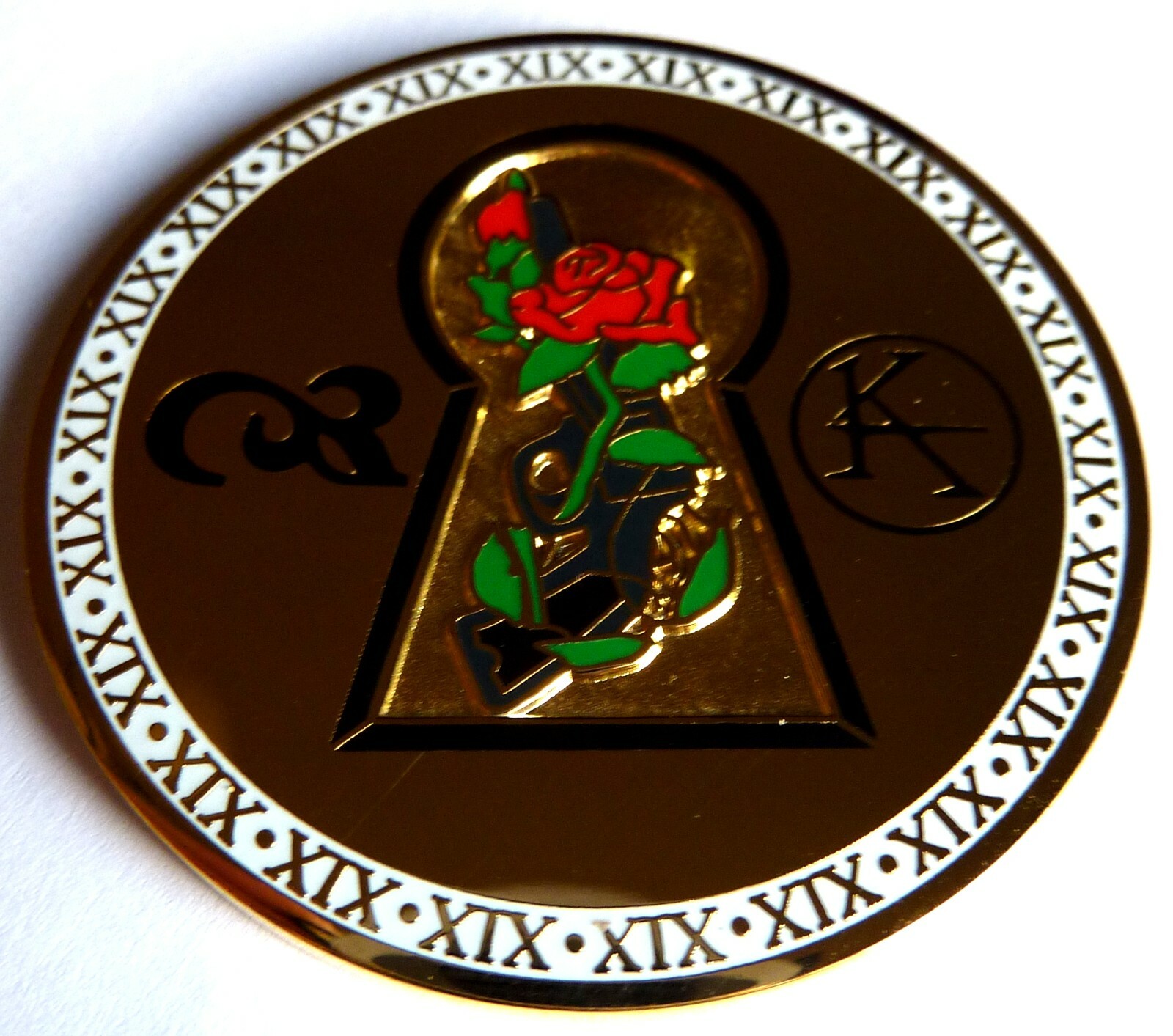 Dark Tower Stephen King Keyhole Rose Keyhole Beams GOLD Challenge Coin ...