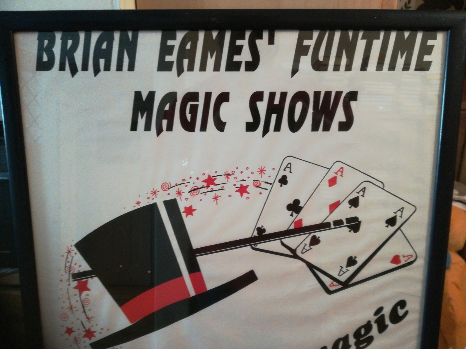ORIGINAL VINTAGE 1990 Framed POSTER Brighton Pier Brian Eames Magic ...