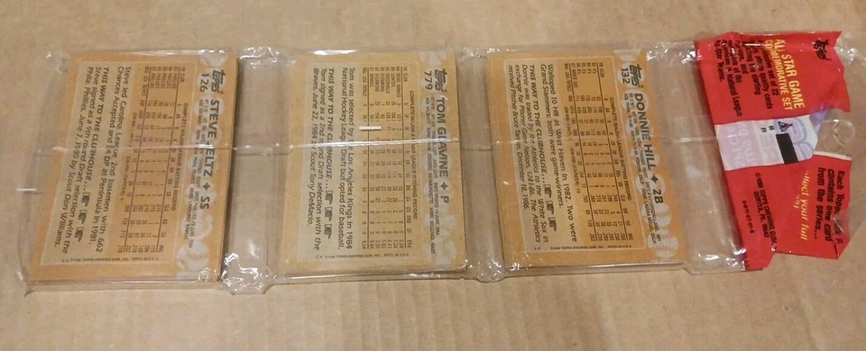 1987 Topps Baseball Rack Pack Eric Davis Paul O'neil Wally Ritchie ...