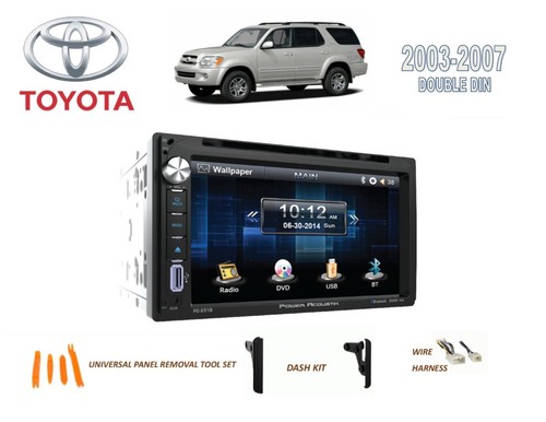 2003-2007 TOYOTA SEQUOIA CAR STEREO KIT, BLUETOOTH TOUCHSCREEN DVD USB ...
