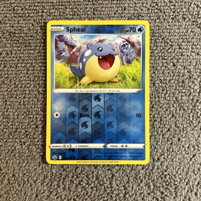 Spheal 37/198 Chilling Reign Reverse Holo Common Pokemon Card TCG 037/ ...