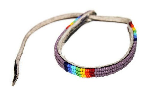 African Beaded Maasai Masai Leather Wrist Band Made in Kenya 01 | eBay