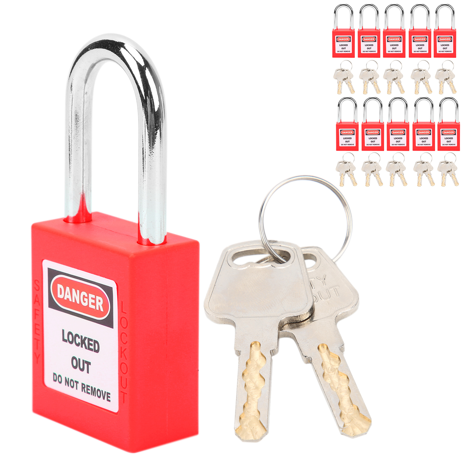 (red)Lockout Lock 10 Sets 38mm LOTO Lock Insulation Tagout Lock For | eBay