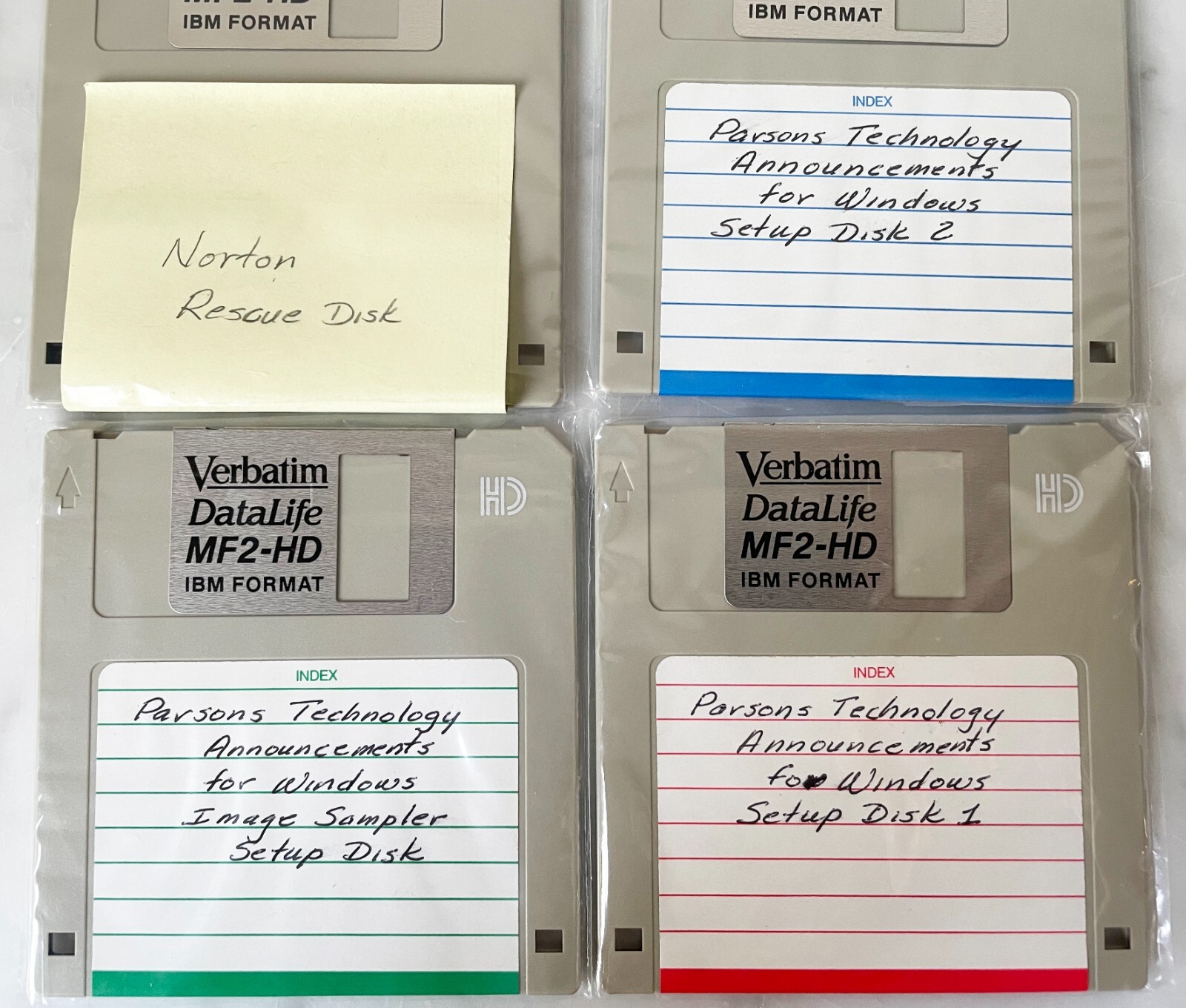 Verbatim Lot of 5 Used & New Floppy Disks MF2HD IBM Formatted 3.5" 1 ...