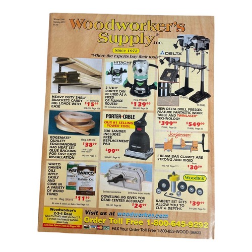 Woodworker's Supply 2006 Catalog Tools 2000's Delta Hitachi Kreg ...