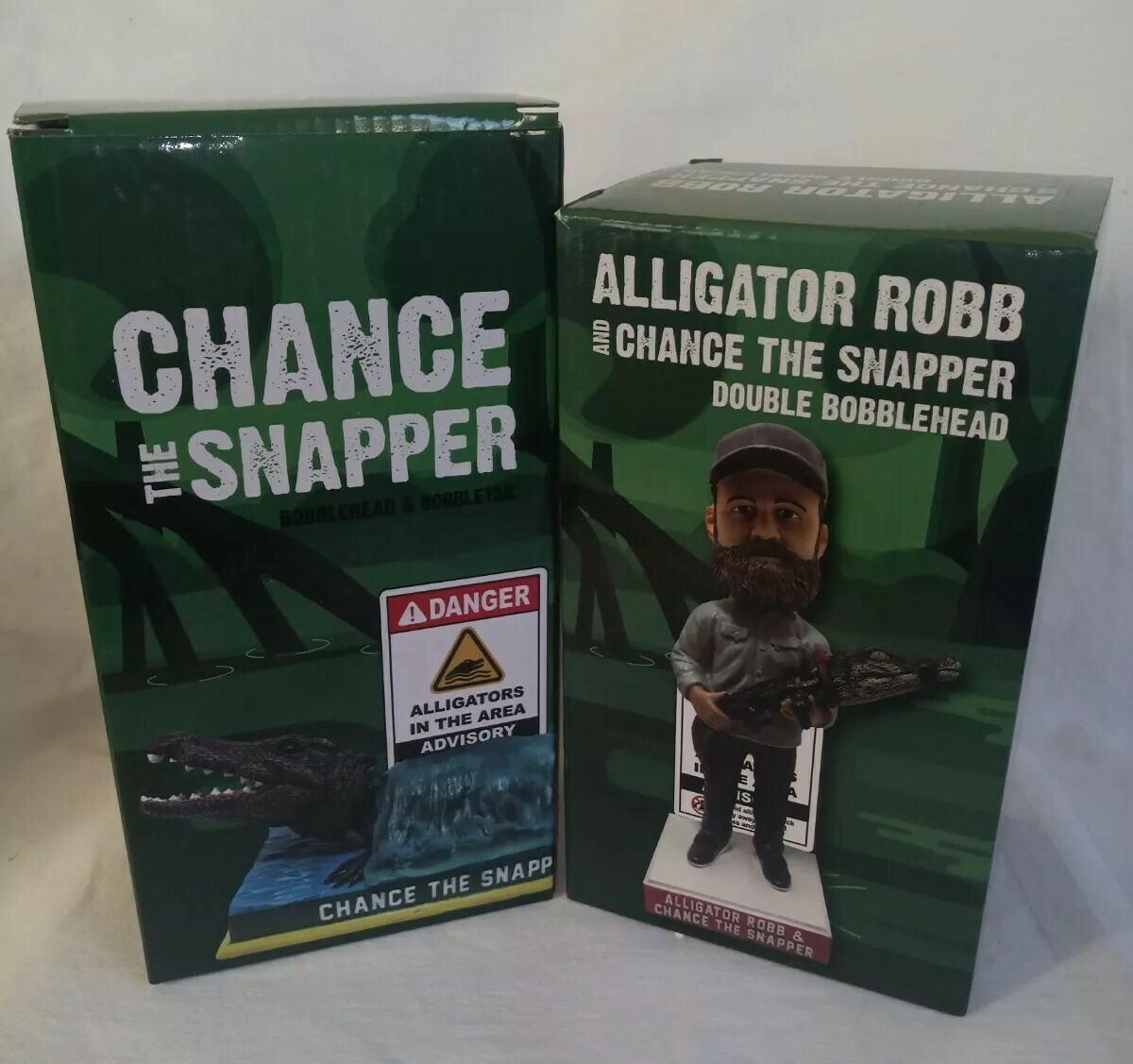 ALLIGATOR ROBB & CHANCE THE SNAPPER BOBBLEHEAD SET OF 2 LIMITED EDITION ...