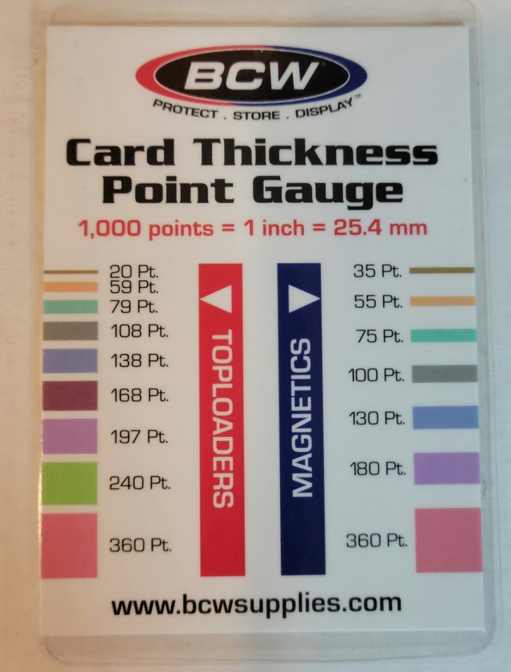 Trading Card Thickness Point Gauge Topload + Magnetic Case Sizing ...