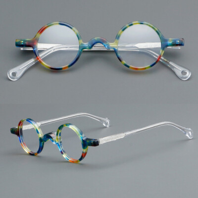 Vintage Small Round Eyeglass Frames Retro Lightweight Mixed Color ...