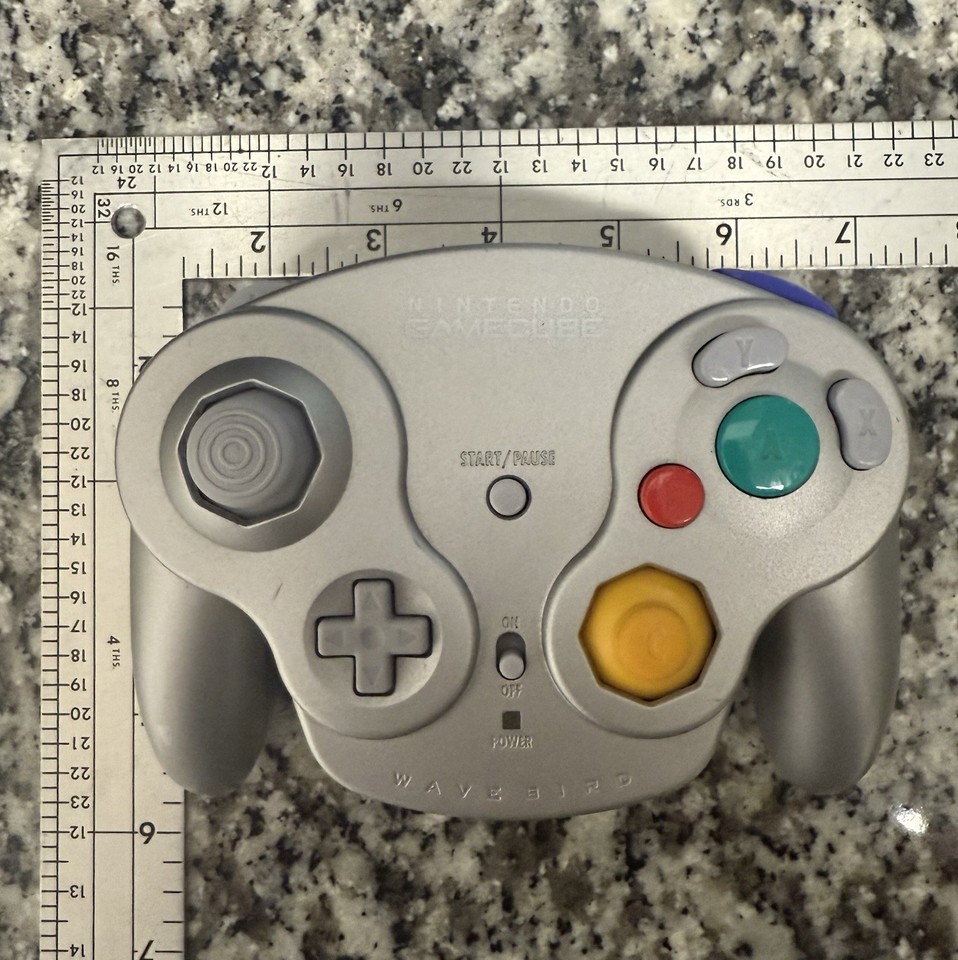 Nintendo Gamecube WaveBird Controller Silver DOL-004 Authentic Good ...