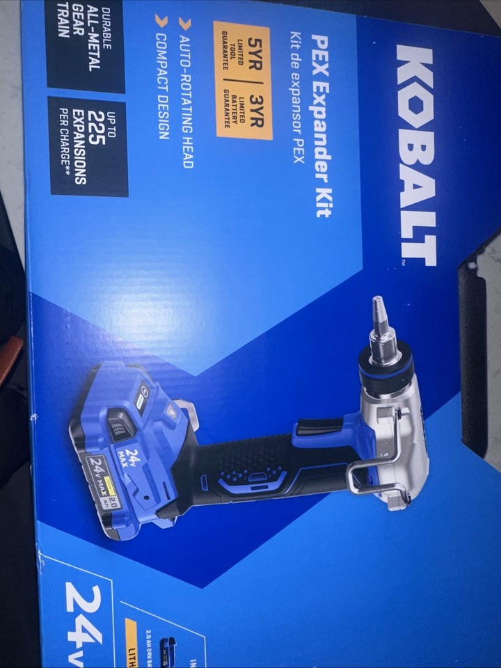 Kobalt 24v Pex Expander Kit Model 5739152 (KPE 1024A-03) 195532004135| eBay