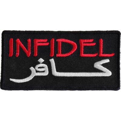 Infidel In Arabic Embroidered Sew On Iron On Biker Patch | eBay