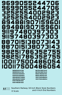 K4 O Scale Decals Southern Railway 18 Scale Inch Block Freight Car ...