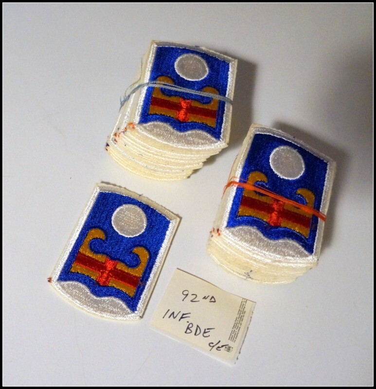 Military Patches Dealer Lot of 40 92nd Infantry Brigade New Old Stock # ...