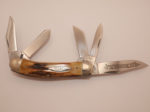 Case Classic 55039 Sowbelly 1993 Awesome Fat Stag OV Shield Blade Etch ...