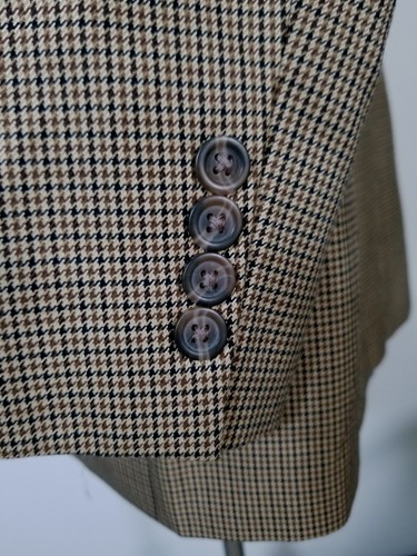 New 50R Croft & Barrow Brown Black Tooth Check Tweed Blazer Jacket ...
