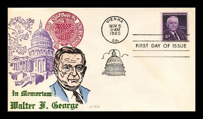 US COVER SENATOR WALTER F GEORGE MEMORIAM FDC SCOTT 1170 OVERSEAS ...