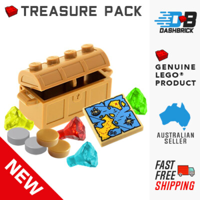 Genuine LEGO® Treasure Chest Pack - Minifigures, Pirates, Map, Jewels ...