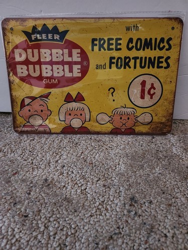 Brand New Dubble Bubble Gum Metal Tin Sign! | eBay