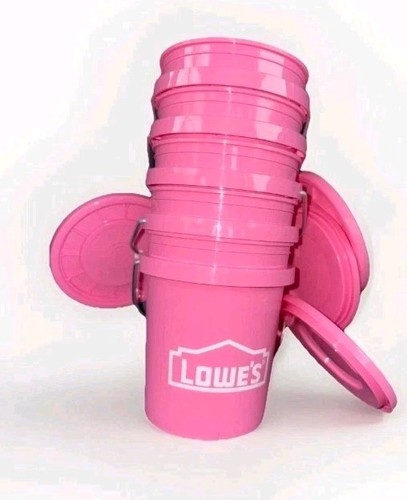 Lowe's Pink mini Bucket Lot of 5 | eBay