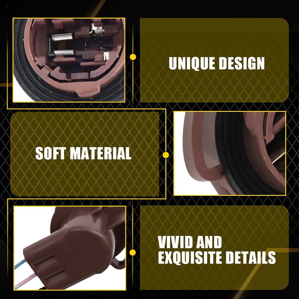 4x 3157 4157NA Bulb tabs 3 Socket Turn Signal Light Harness Wire Plug ...