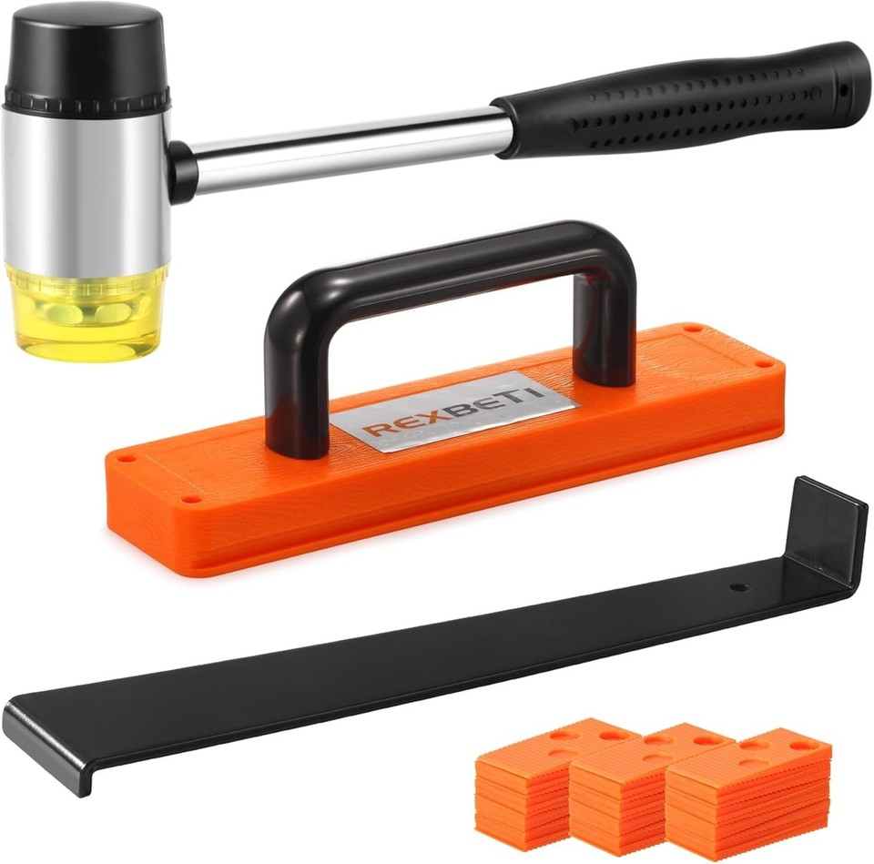 Comprehensive Vinyl Flooring Tools Kit - Tapping Block, Mallet, Spacers ...