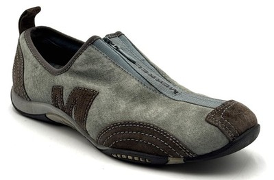 Merrell Barrado Leather Shoes Womens Size 7.5 Zip Slip On Comfort Suede ...