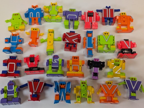Alpha Bots Transforming Letters into Robots Complete 26 Letter Alphabet ...