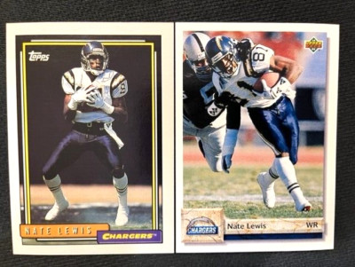 NFL - Nate Lewis 1992 Topps & 1992 Upper Deck Football - Chargers | eBay