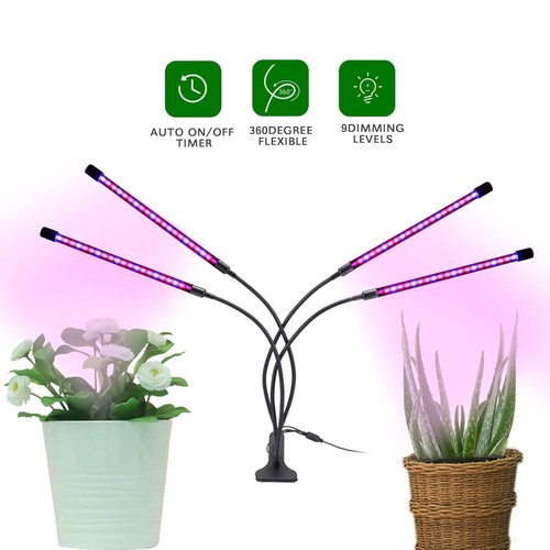 Top LED Grow Light,6000K Full Spectrum Clip Plant Growing Lamp with ...