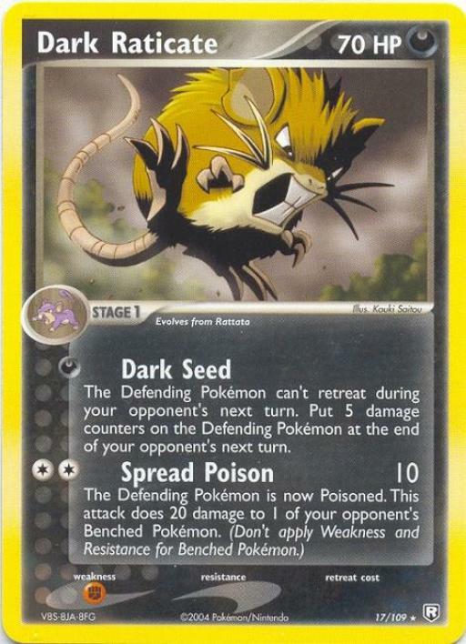 2x (pok-TRR-017) Dark Raticate (R) Pokemon EX Team Rocket Returns Card ...