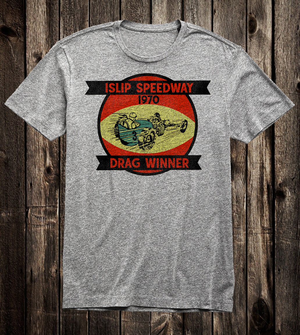 Hot Rod T Shirt 100% Cotton Vintage Art Islip NY Speedway Drag Race ...