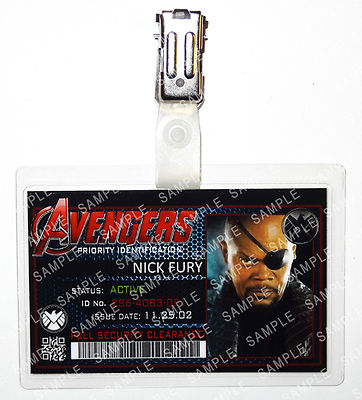 Marvel Avengers Nick Fury ID Badge Cosplay Costume Prop Comic Con ...