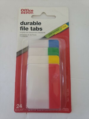 Office depot Durable File Tabs 24 count-Brand New-SHIPS N 24 HOURS | eBay