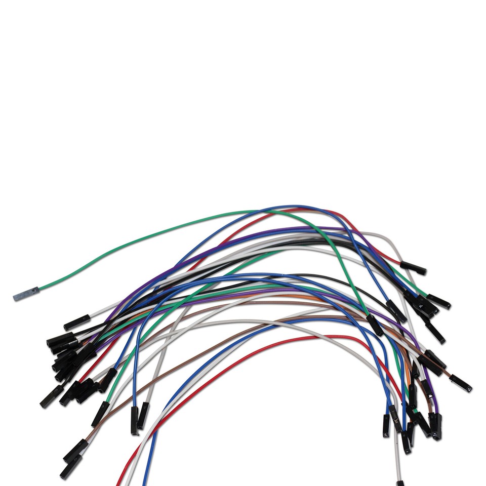 Single 1 Pin Dupont Connect Jumper Wire 20cm 24AWG Female to Female ...