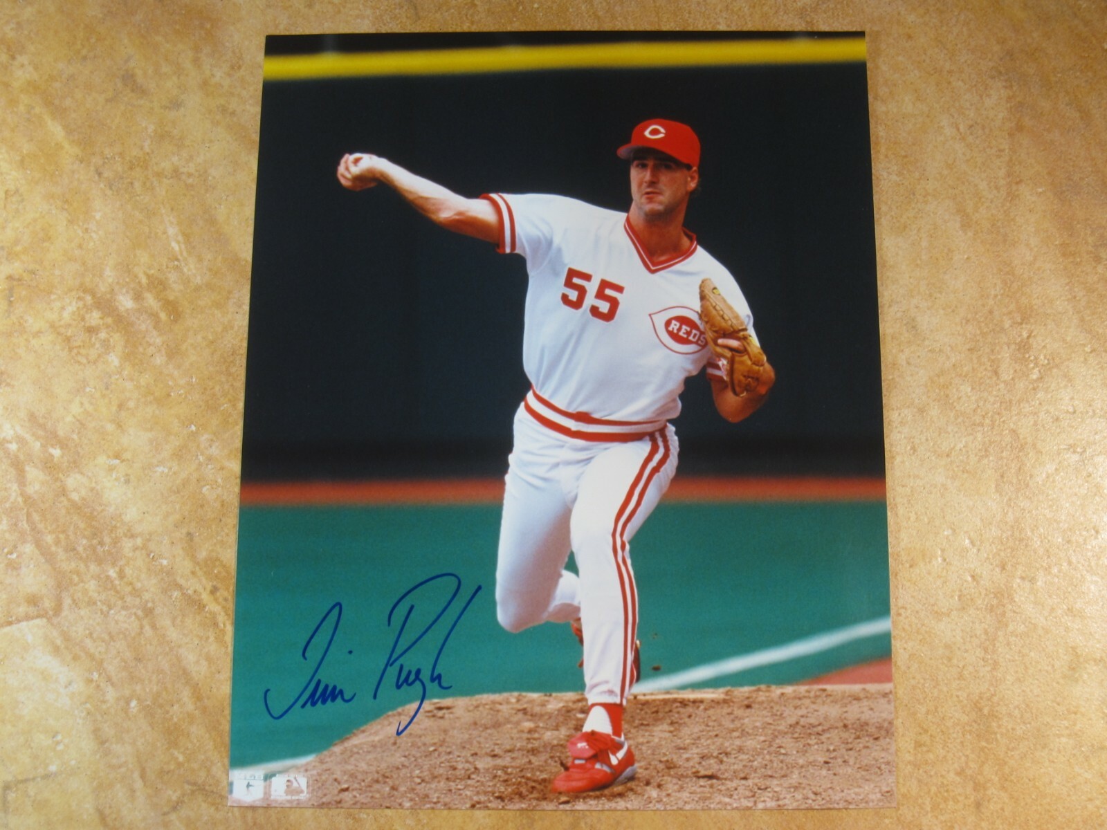 TIM PUGH SIGNED AUTOGRAPHED 8X10 GLOSSY PHOTO 1992-1996 CINCINNATI REDS ...