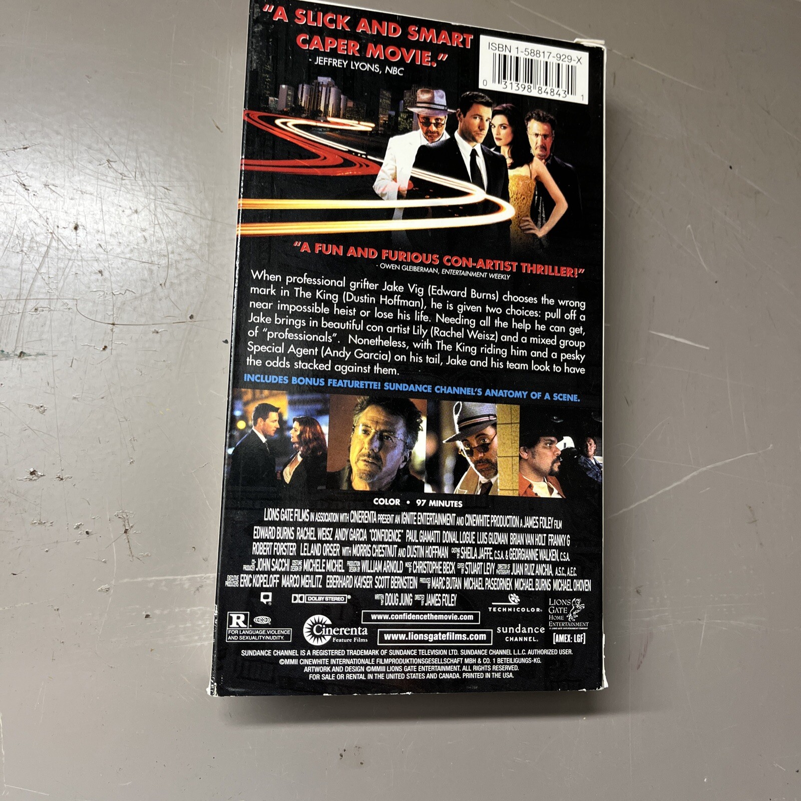 Confidence (VHS, 2003) Edward Burns, Rachel Weisz 31398848431| eBay