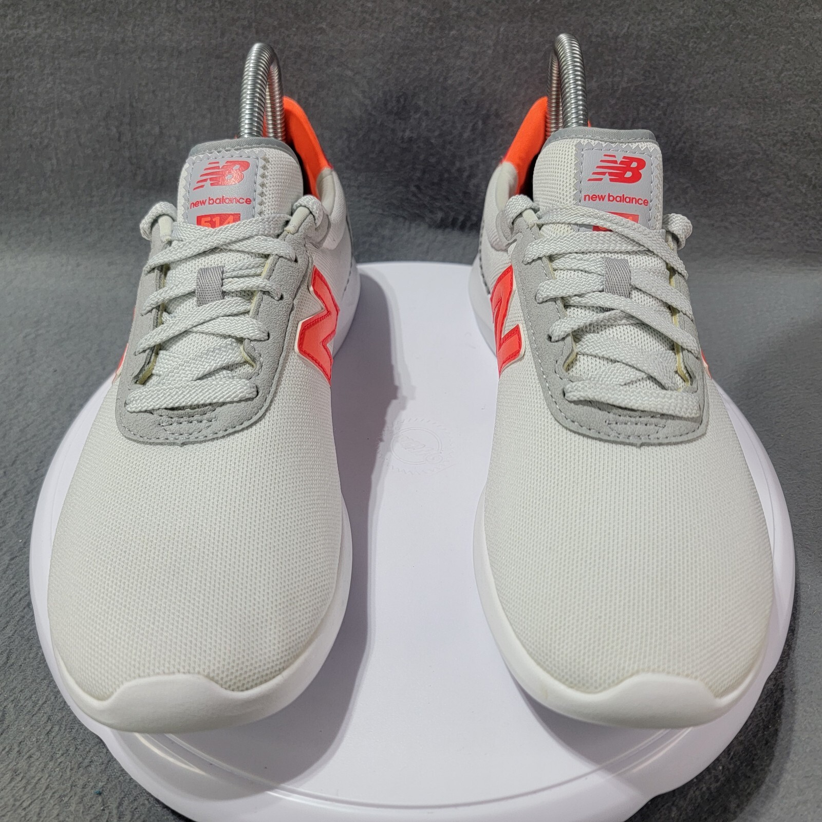 Size 8.5 - Womens New Balance 514 Silver/Coral Red Cush+ Sneakers Shoes ...