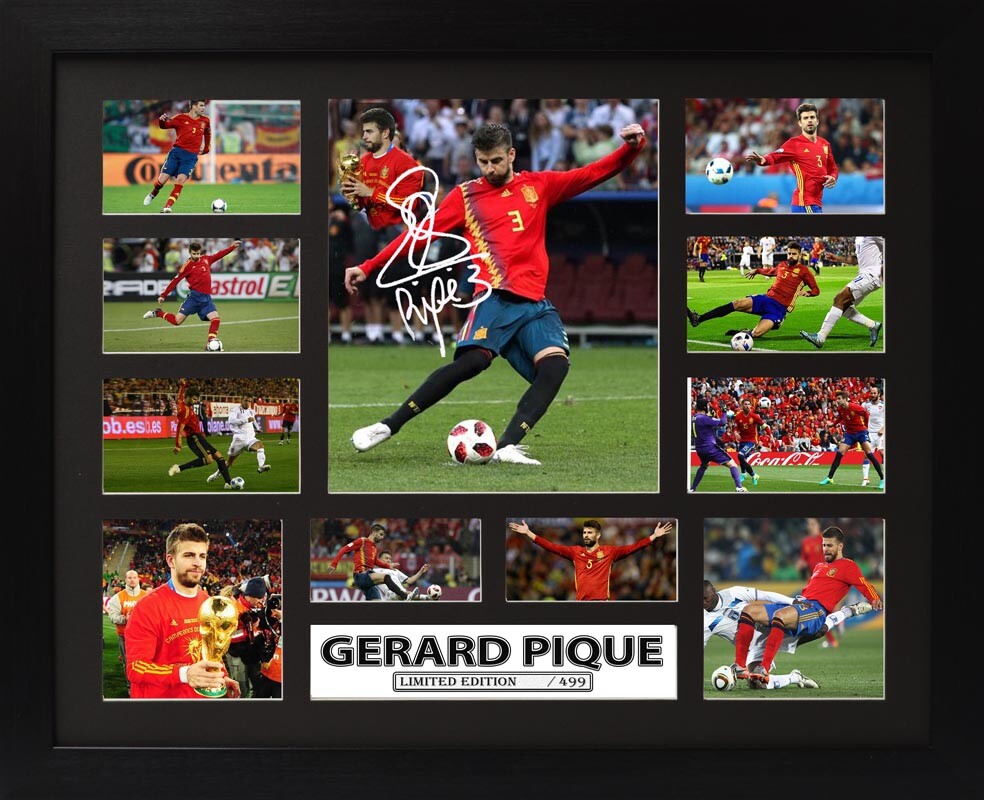 Gerard Pique Signed Framed Memorabilia Limited Edition V1 | eBay Australia