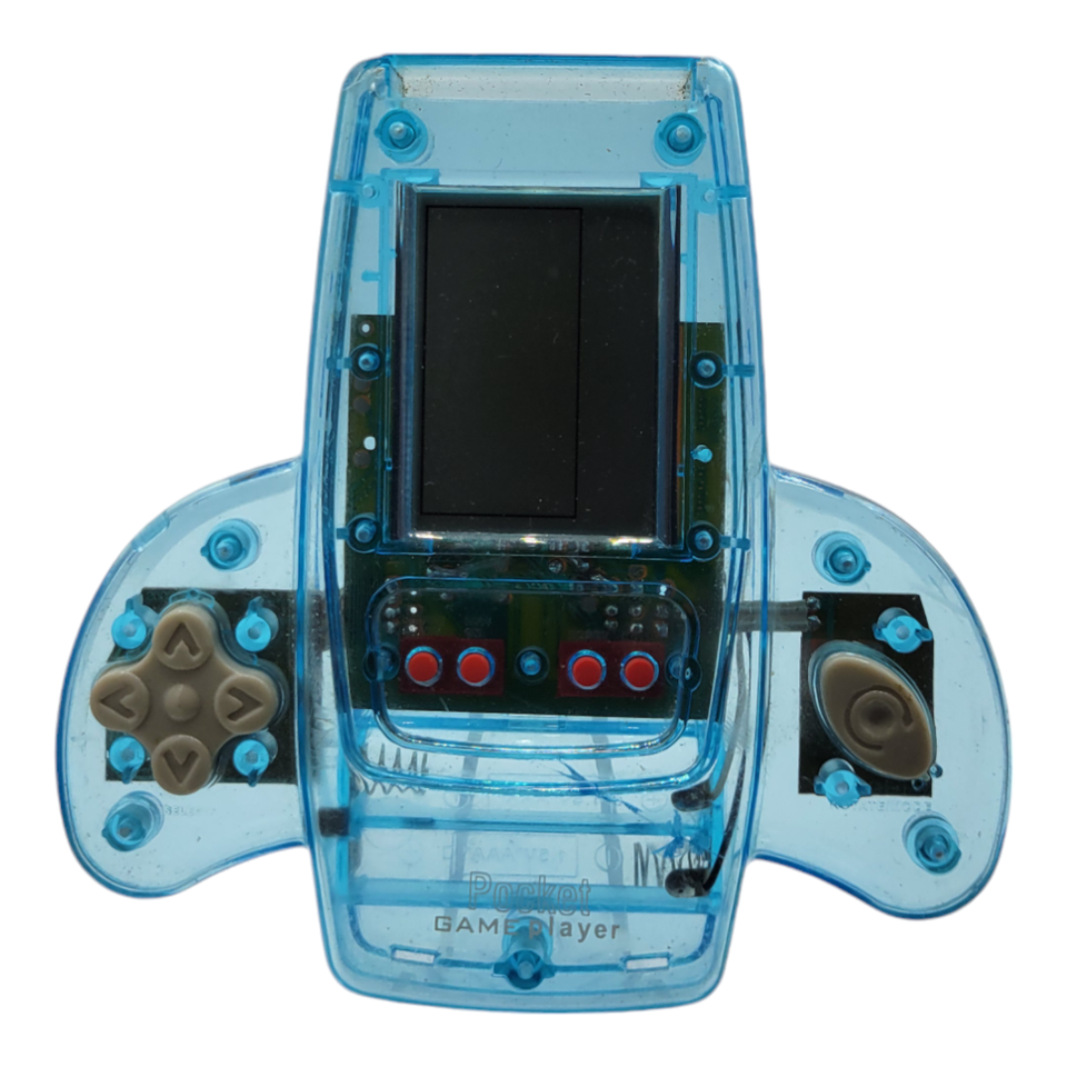 Pocket Game Player Portable Retro Handheld Blue Transparent LCD Screen ...