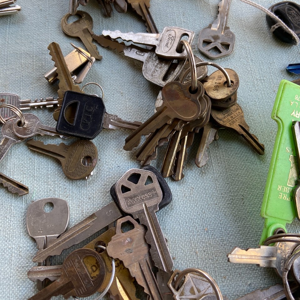 Old Keys Lot Collection House padlock locks mixed Chuck E Cheese Token ...