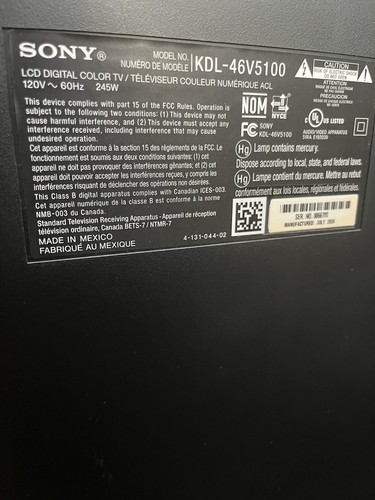 Sony Bravia 46 Inch TV With Stand | eBay