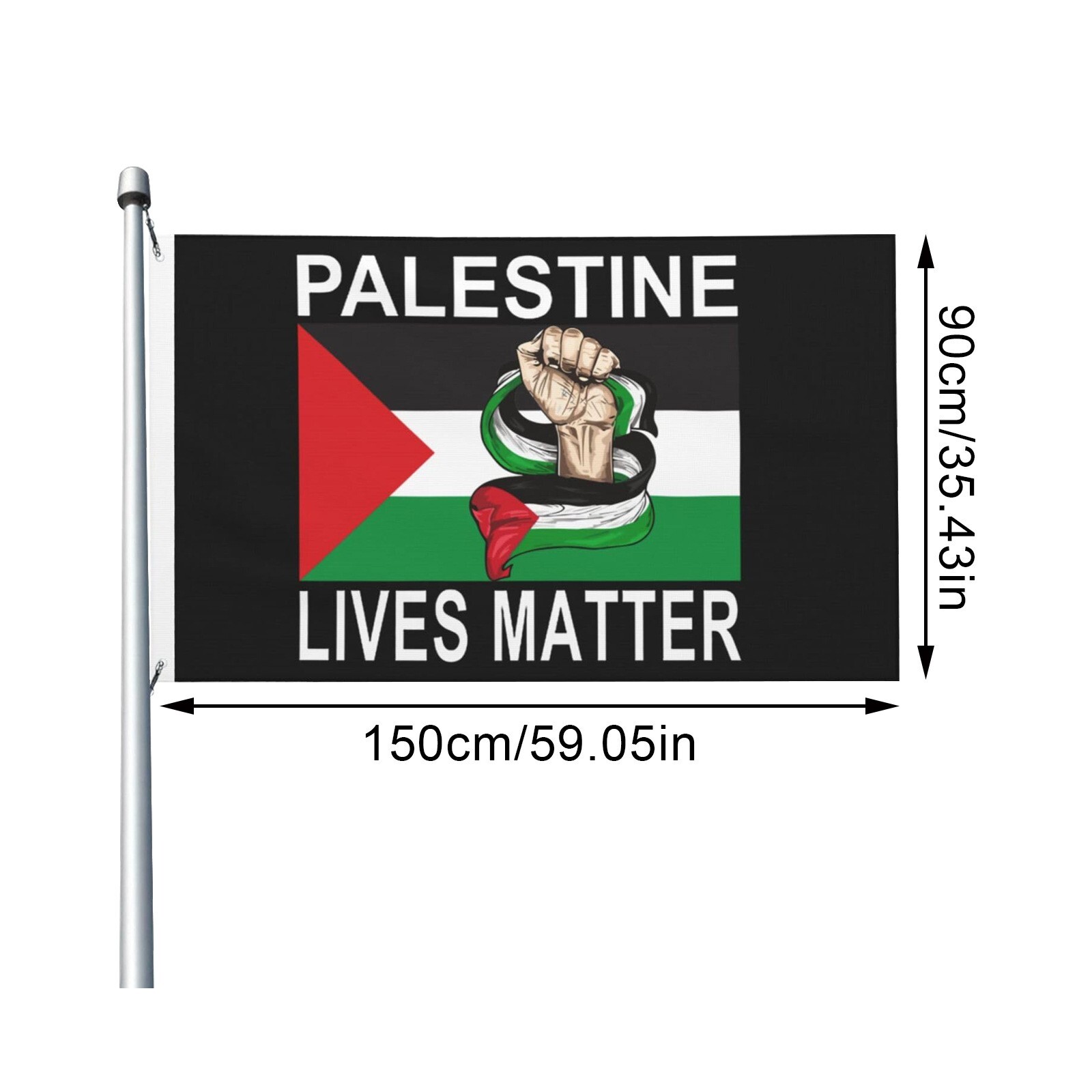 Palestine Flag Gaza Palestinian Small Medium | Grelly UK