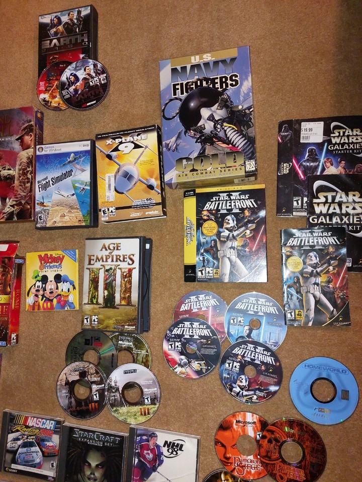 Pc Computer Video Game Lot Star Wars Age Of Empires Etc. | eBay