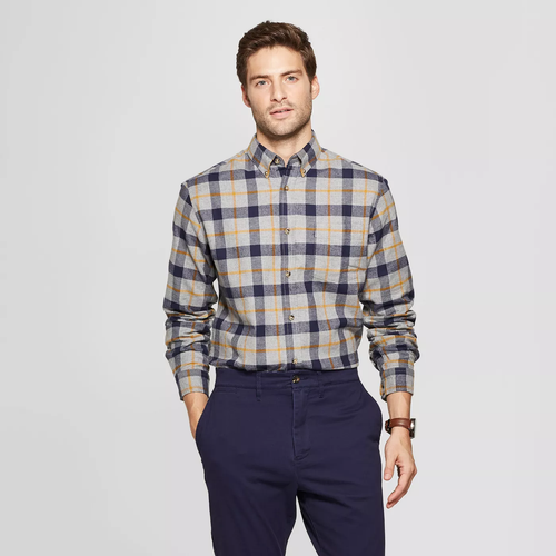 Goodfellow & Co™ ~ Plaid ~ SMALL ~ Standard Fit ~ Long Sleeve ~ Flannel ...