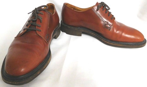 WM LOAKE & SONS MENS BRITISH DRESS DERBY SHOES WAVERLEY BROWN LEATHER ...