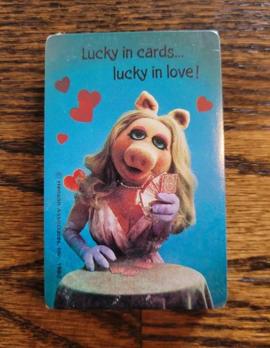HALLMARK VINTAGE PLAYING CARD 1980 THE MUPPET SHOW MISS PIGGY LUCKY IN ...