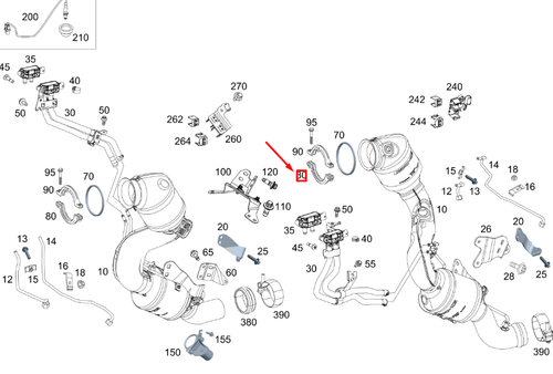 MB GLE W167 Exhaust System To Turbocharger Profile Clamp A0009953033 | eBay
