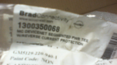 Brad Connectivity 1300350068 DN3030-PT-1 MC DeviceNet Power Tee - New ...