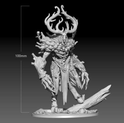 100mm resin figure model Fantasy Monster Goatman Warrior unassembled ...